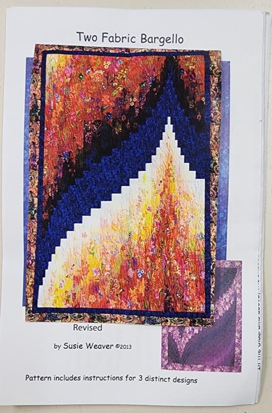 Two Fabric Bargello Quilt Kit and Pattern - Etsy