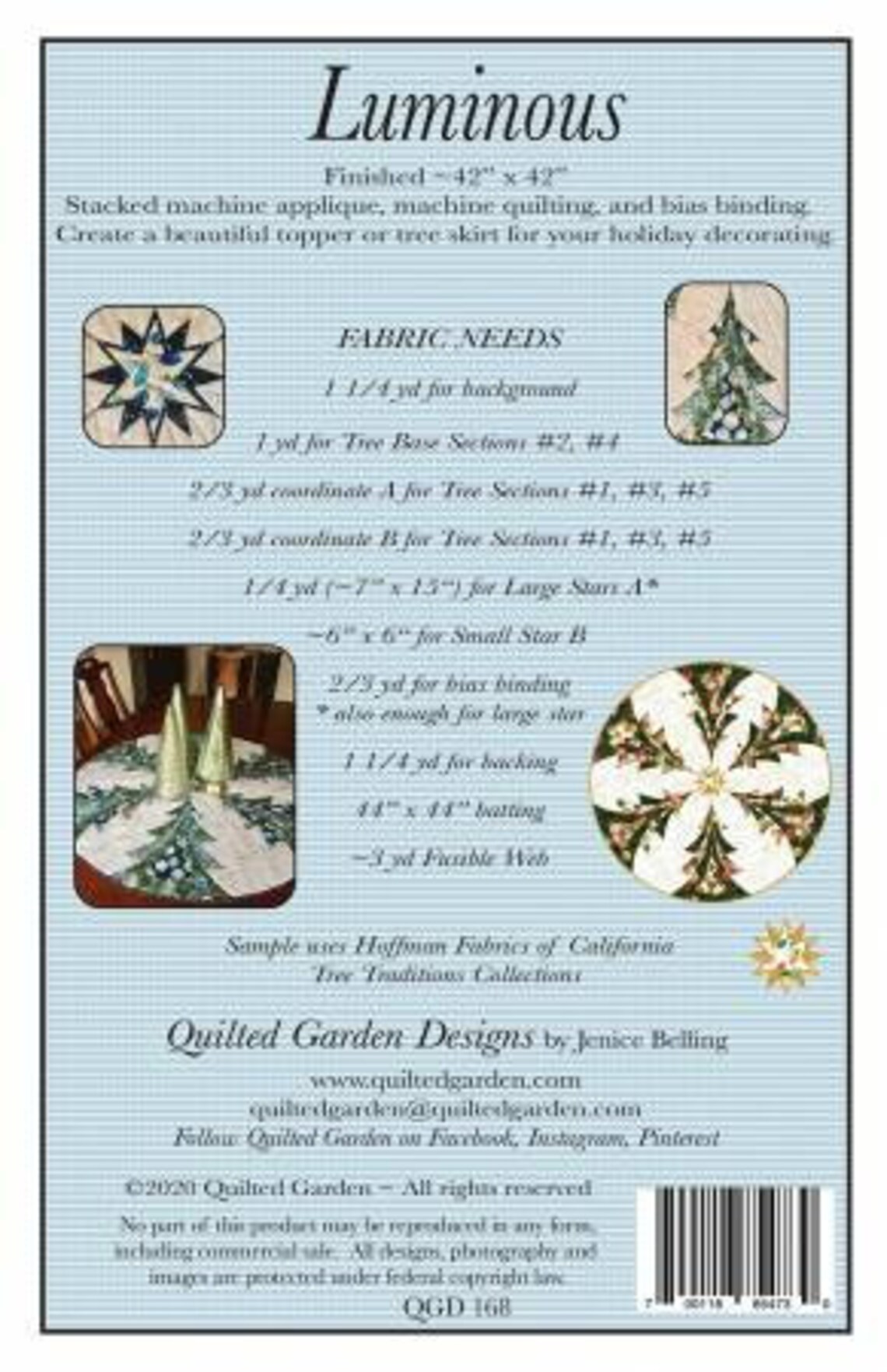Luminous Quilt Pattern by Quilted Garden Designs - Etsy