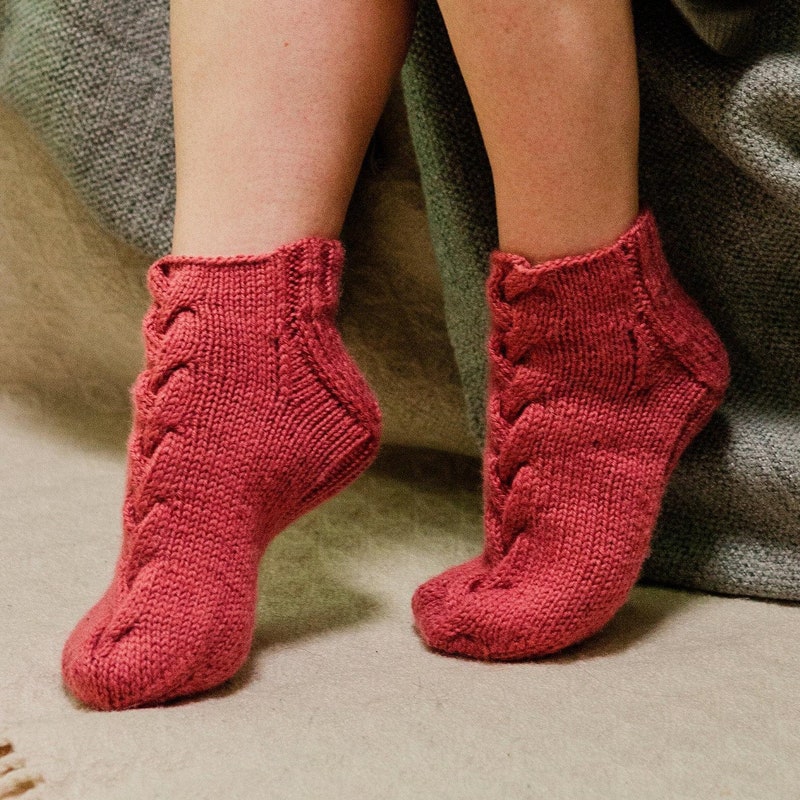 Cable Knit Socks - Etsy