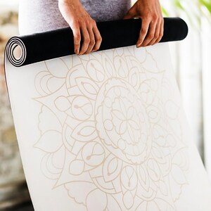 Boho Diyogi White Mandala Yoga Mat Printed Yoga Mat Design Bohemian ...