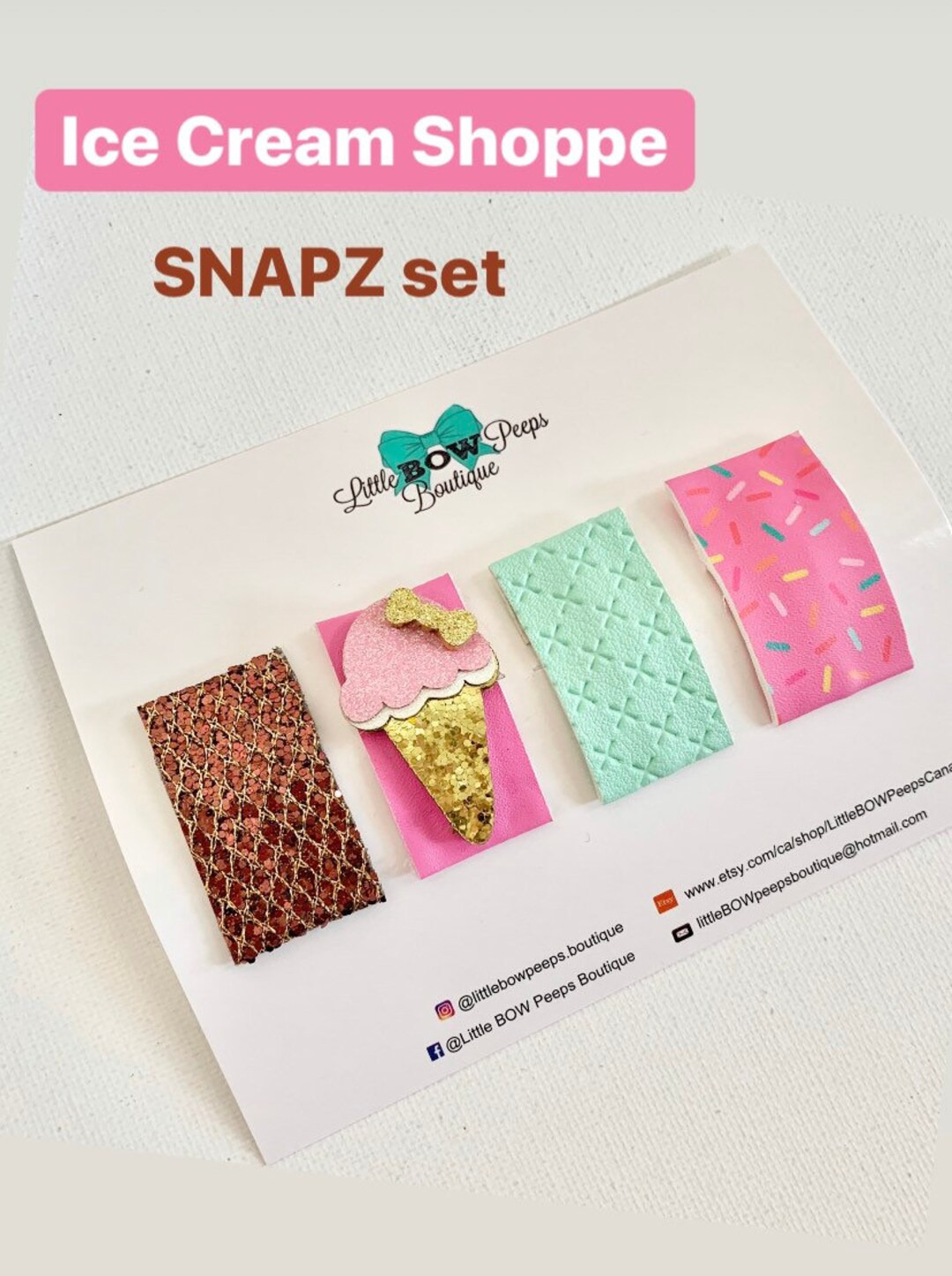Ice Cream Shoppe Mini SNAPZ Set - Etsy
