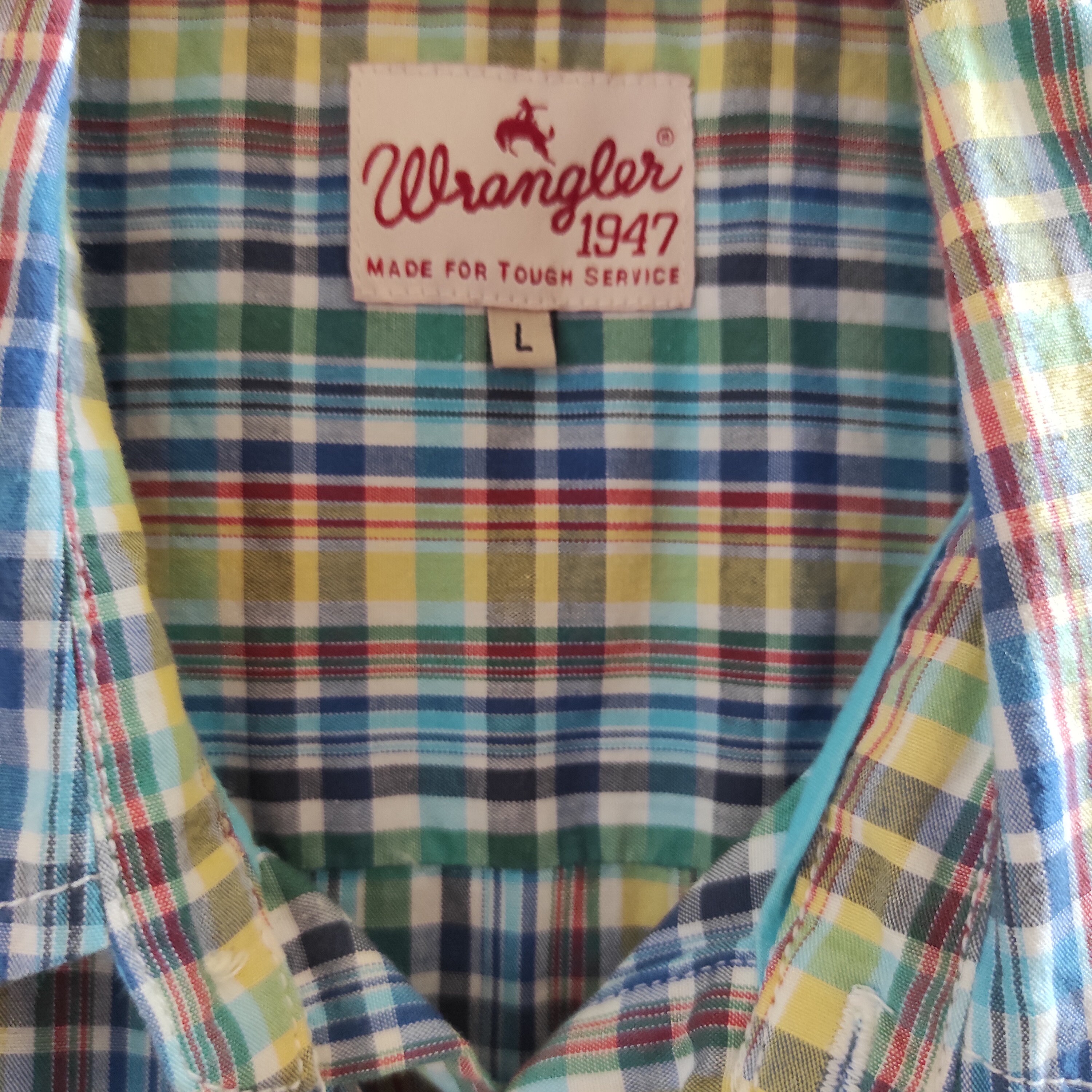 WRANGLER Men's Western Rainbow Check Shirt/fashion Cowboy - Etsy