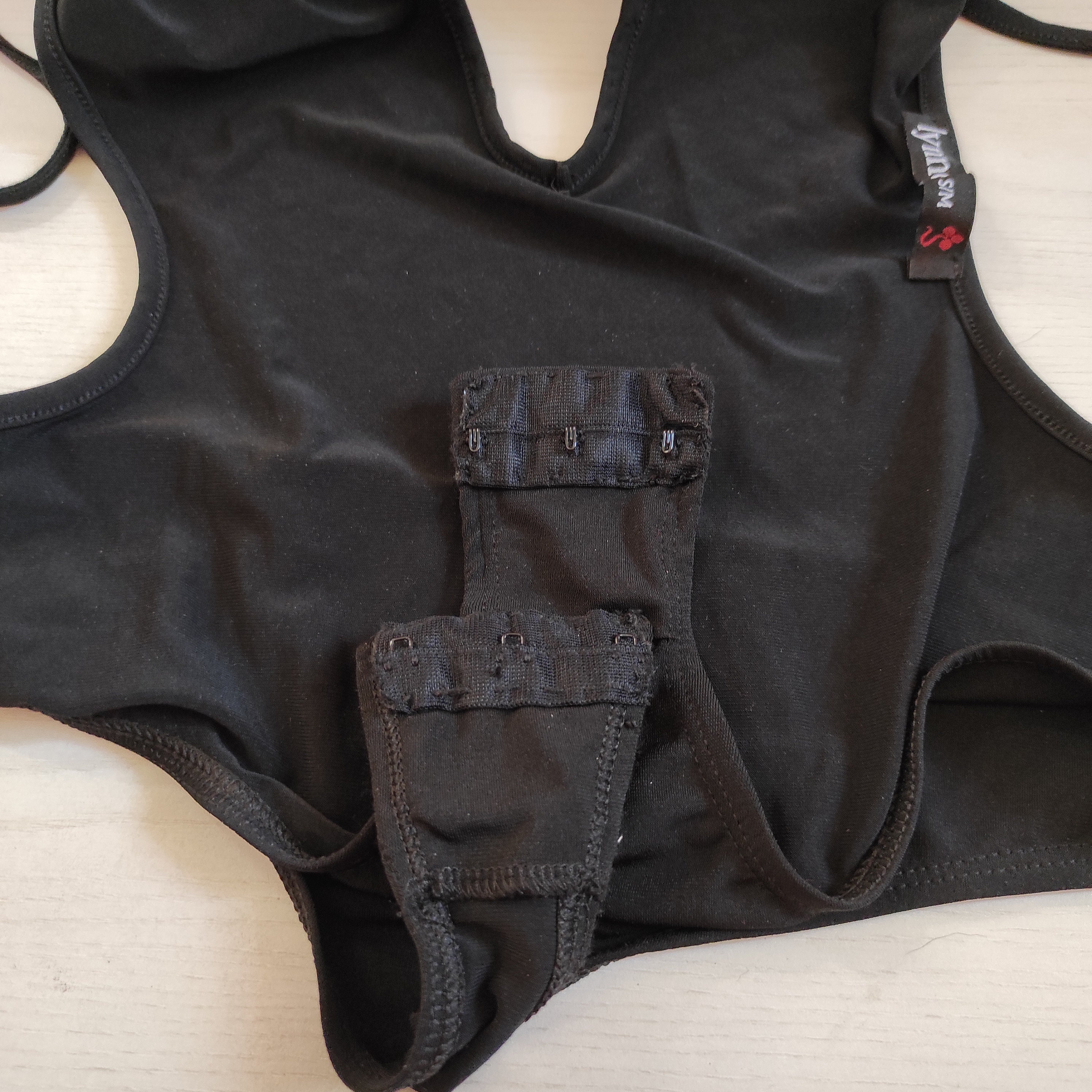 Sexy Black Body Top/cut Out Body in Black/open Front and Back Bodysuit ...