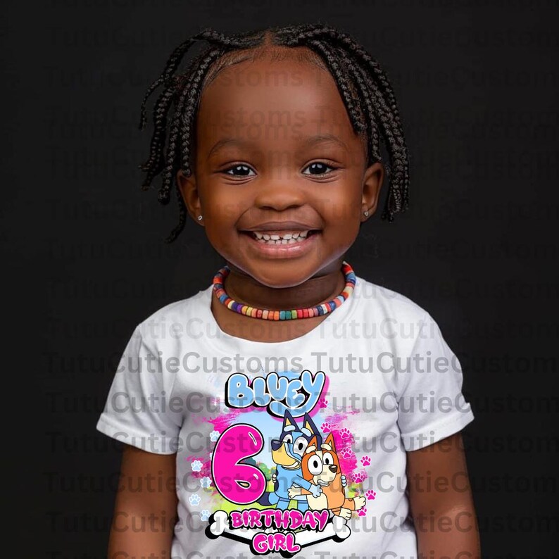 Bluey 6th Birthday Design - Etsy