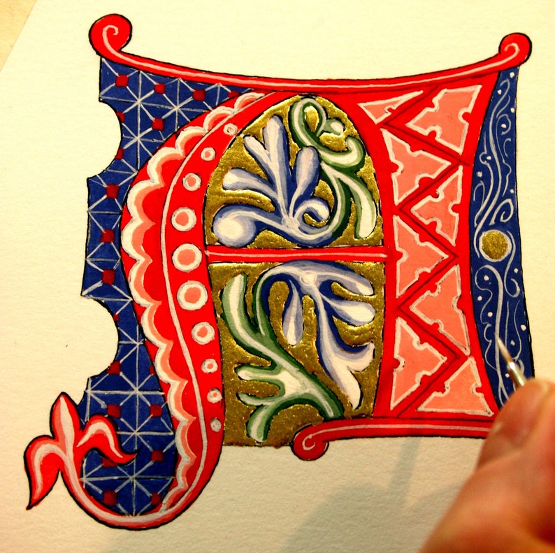 Illuminated Medieval Letter Pack, Includes Instructions and Gold Leaf ...