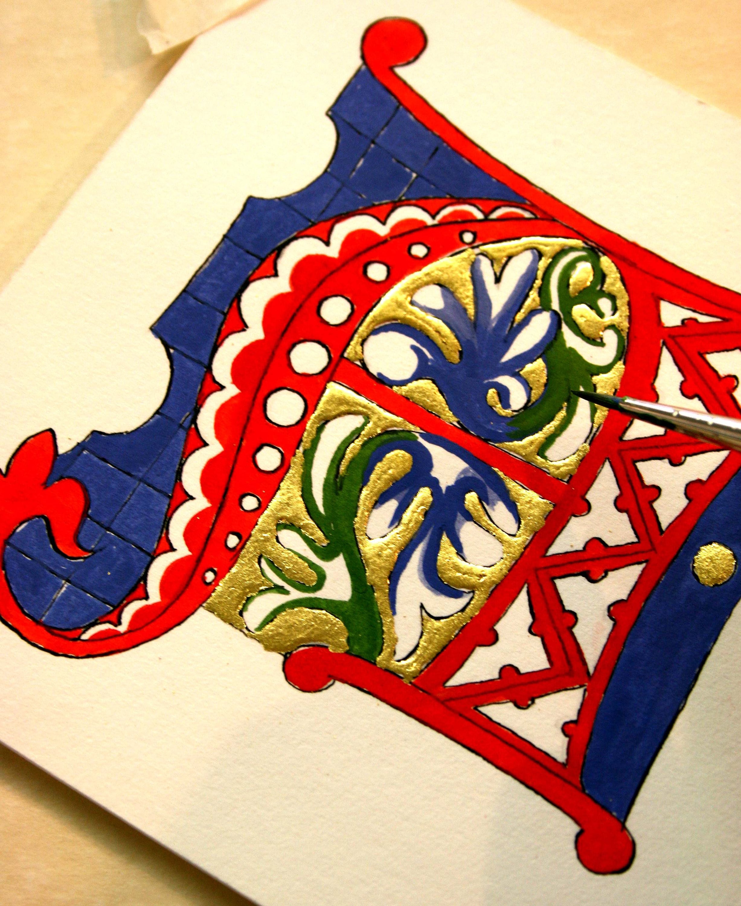 Illuminated Medieval Letter Pack, Includes Instructions and Gold Leaf ...