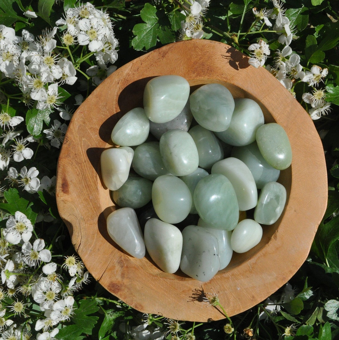 Jadeite Tumbled Stone--jadeite Stone-birthday Gift-chakra-reiki- - Etsy