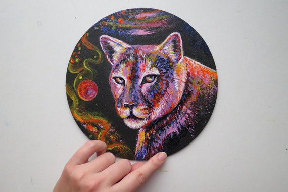 Puma Painting Puma Animal Acrylic Painting Wall Art Cougar | Etsy
