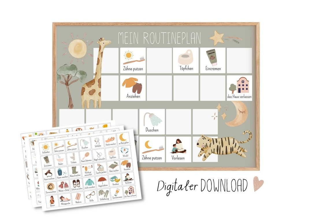 Morning and Evening Routine for Children to Print Out, Routine Plan ...