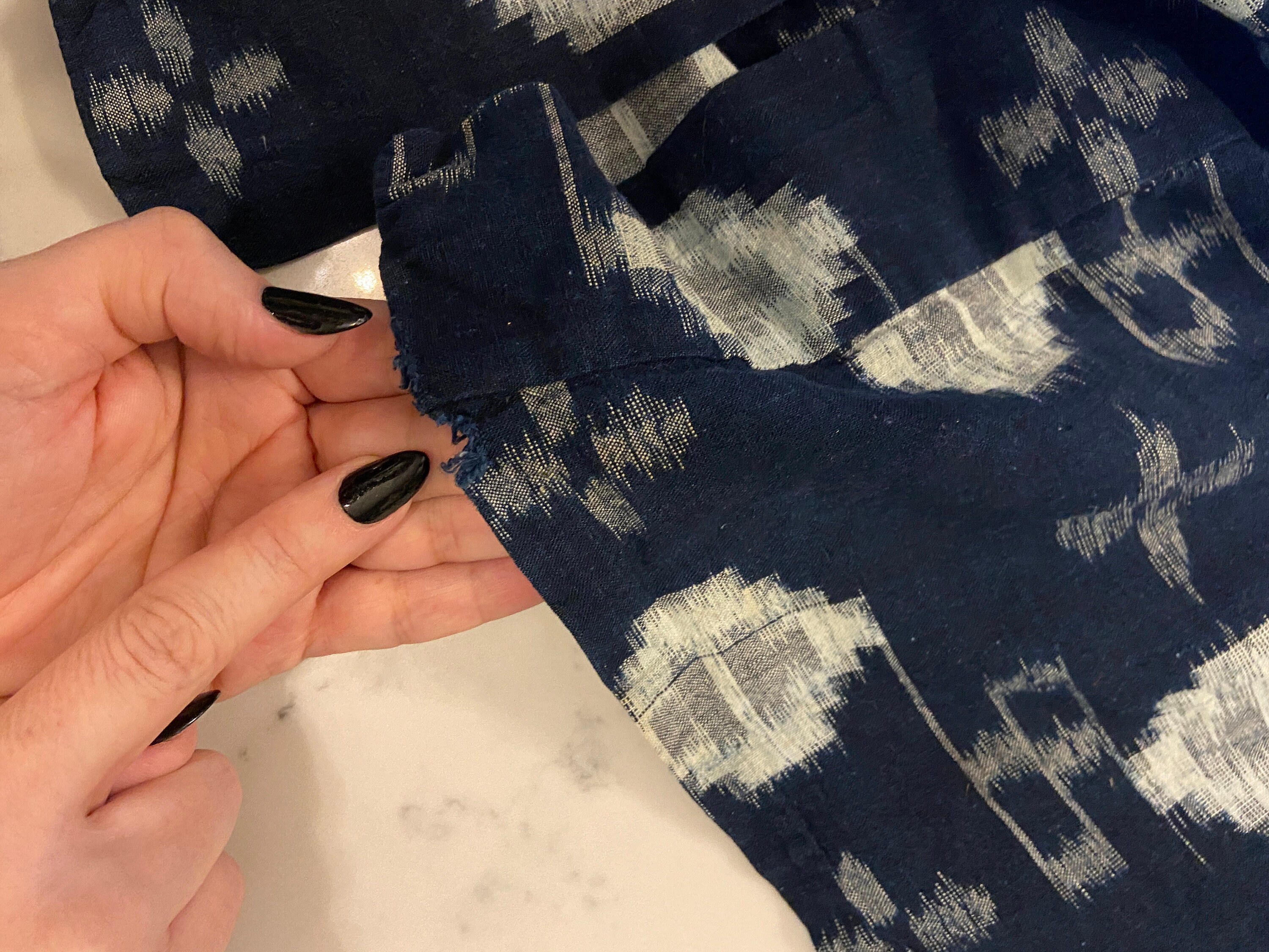 Antique Japanese Noragi Jacket Made in Kasuri Fabric ikat Technique and ...