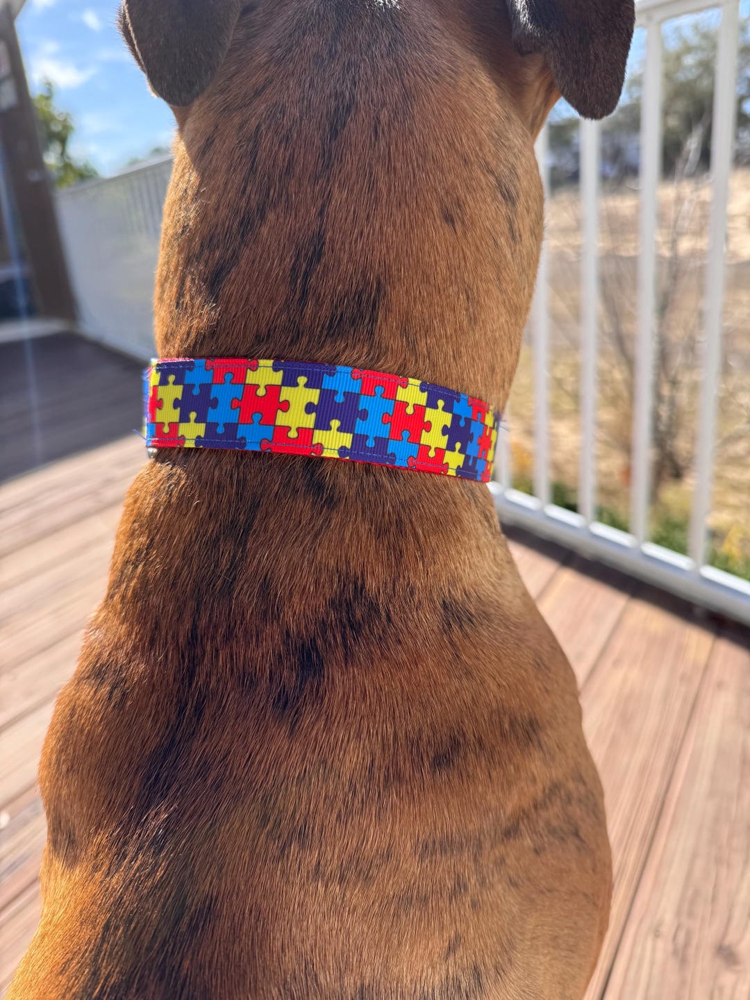 Autism Awareness Dog Collar, for a Cause, Puzzle - Etsy