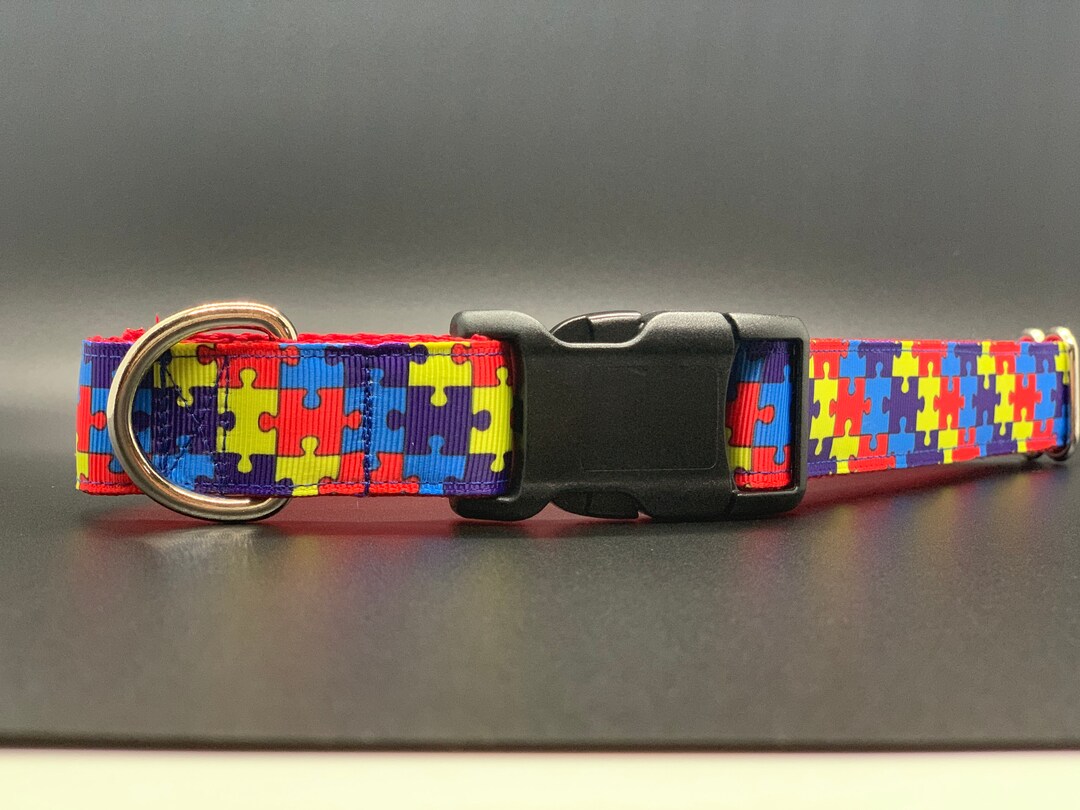 Autism Awareness Dog Collar, for a Cause, Puzzle - Etsy