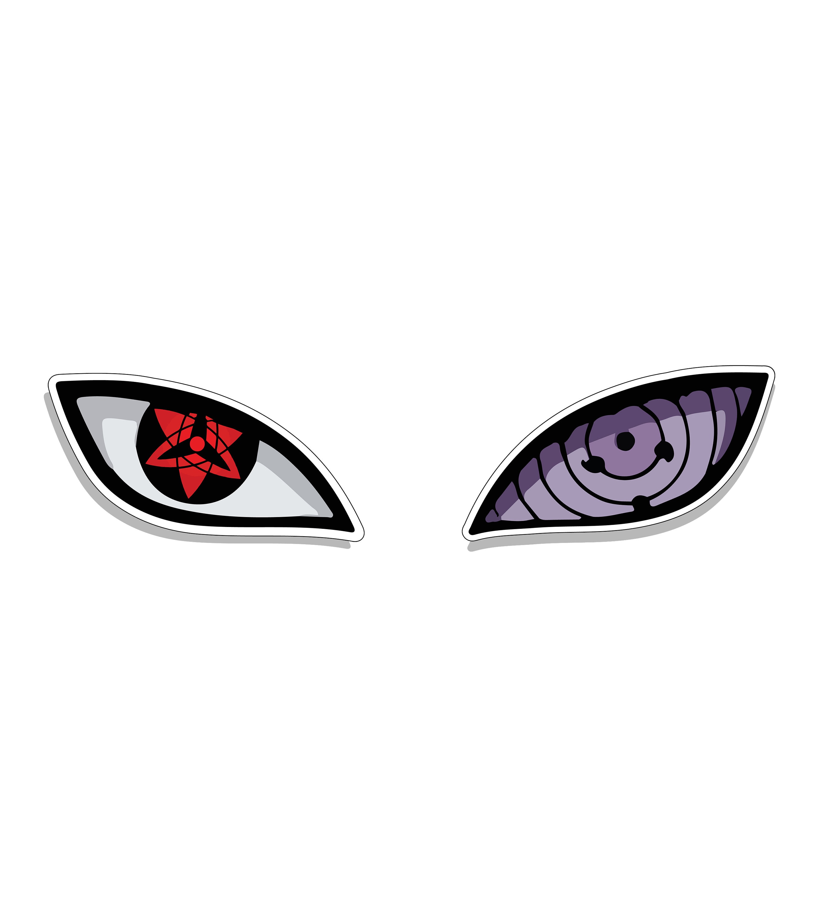 Sharingan & Rinnegan Par de Ojos Naruto Vinilo Sticker | Etsy España