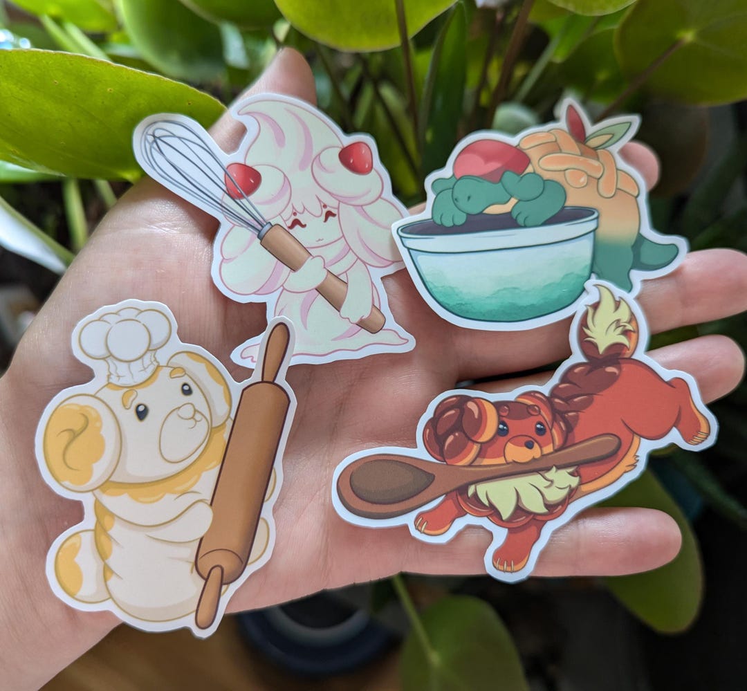 Pokemon Baking Pokemon Design Die Cut Stickers - Etsy