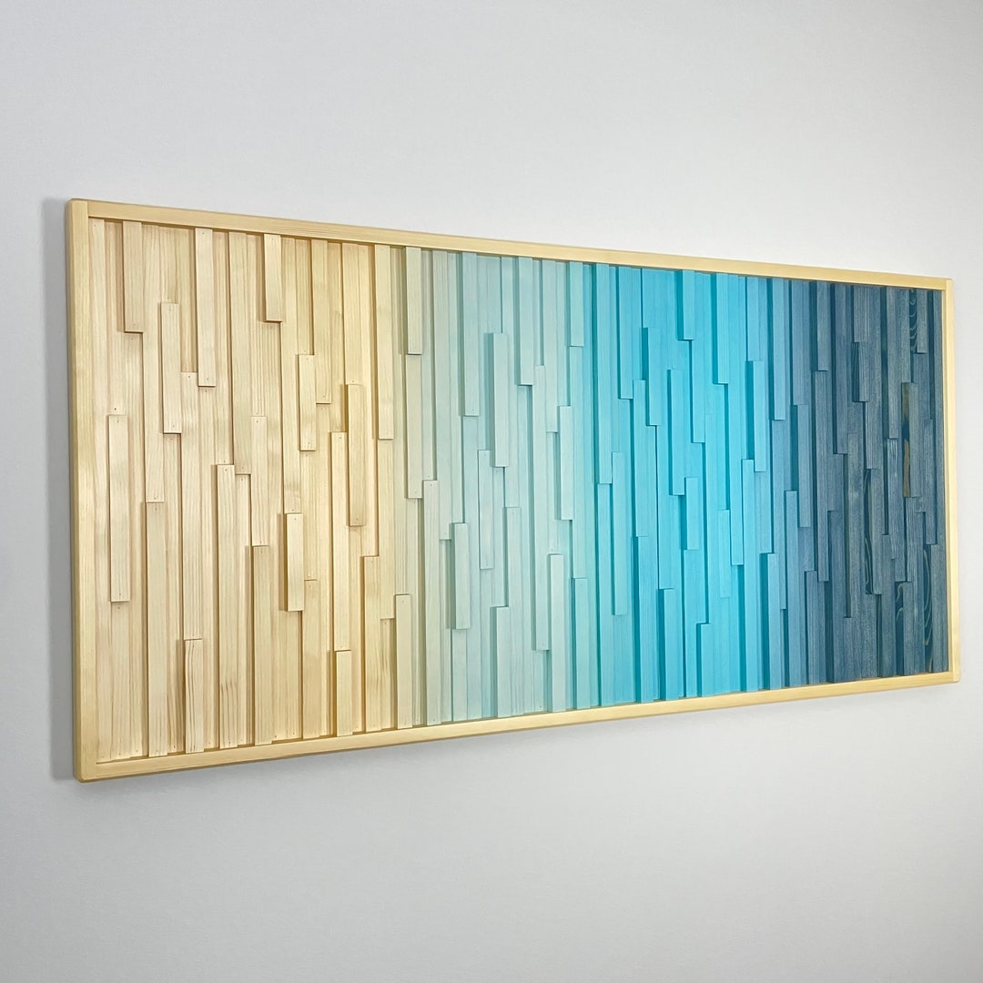 Beach Wood Art, Beach Wall Art, Modern Wood Wall Art, Beachhouse Decor ...
