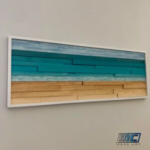 Beach Wood Wall Art, Beachhouse Decor, Reclaimed Wood Wall Art, Wood ...