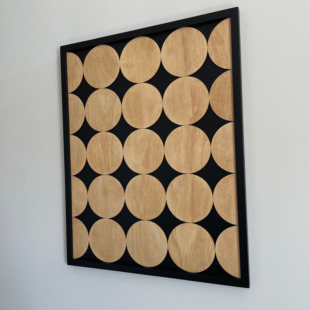 Mid Century Modern Circle Wall Decor, Mid Century Modern Wall Art Wood ...