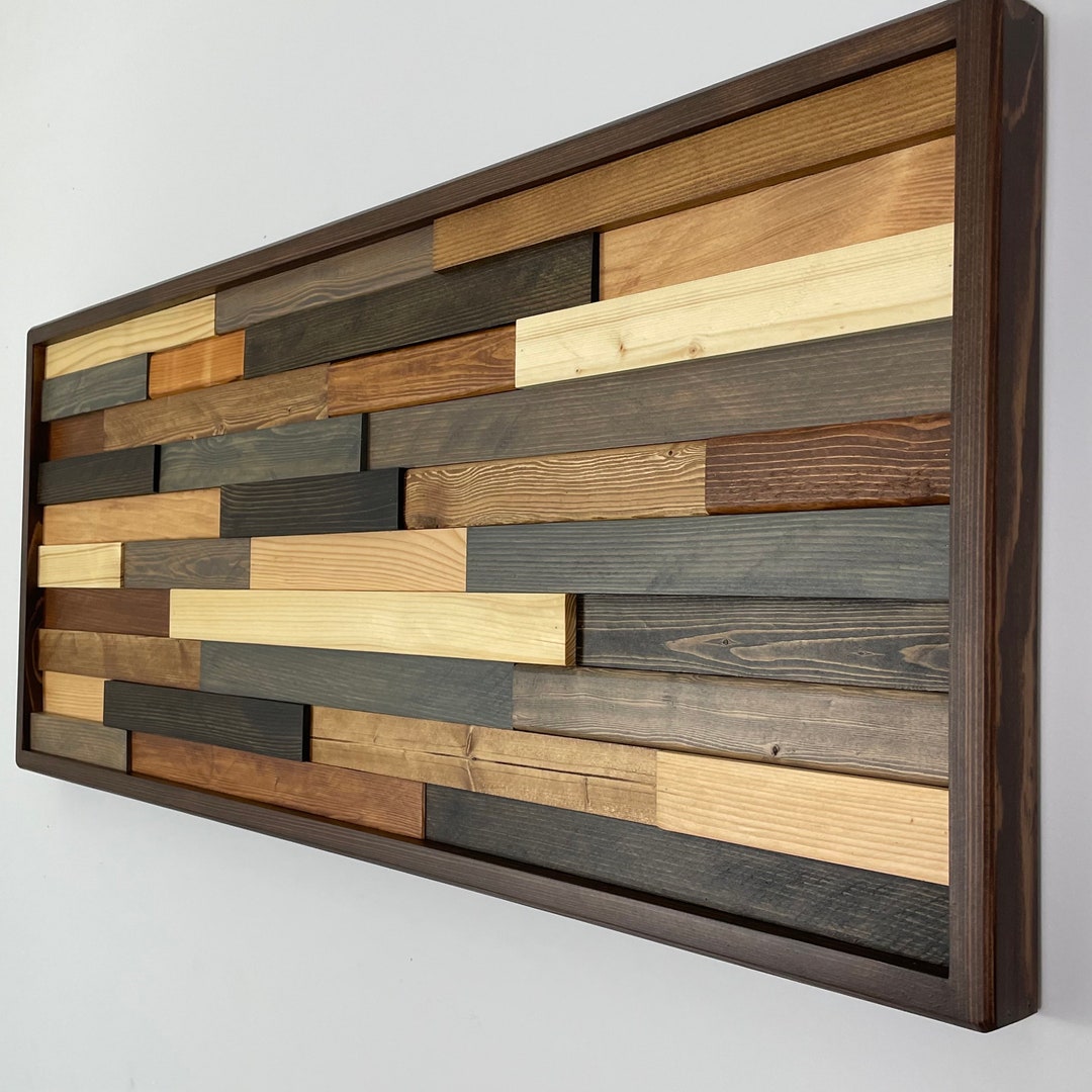 Rustic Wood Wall Art, Modern Rustic Art, Wood Wall Art, 3d Wall Art ...