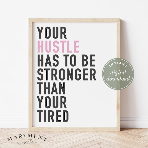 Hustle Wall Art - Etsy