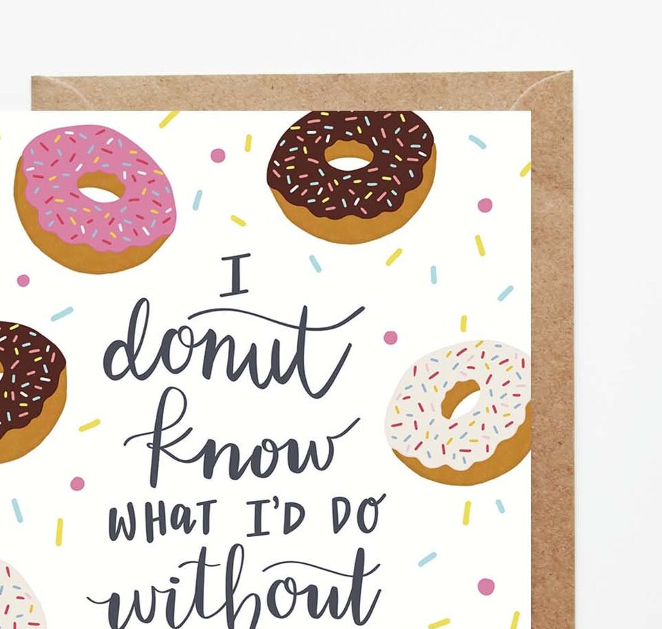 I Donut Know What I'd Do Without You Card Funny Donut - Etsy