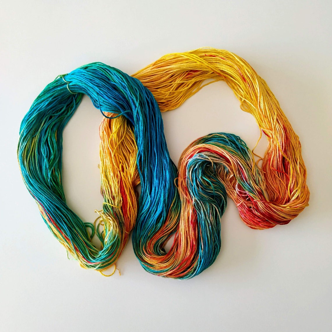 SUMMER. NATURAL SILK. 100% Mulberry. 50 Grams. Hand Dyed. Cross Stitch ...