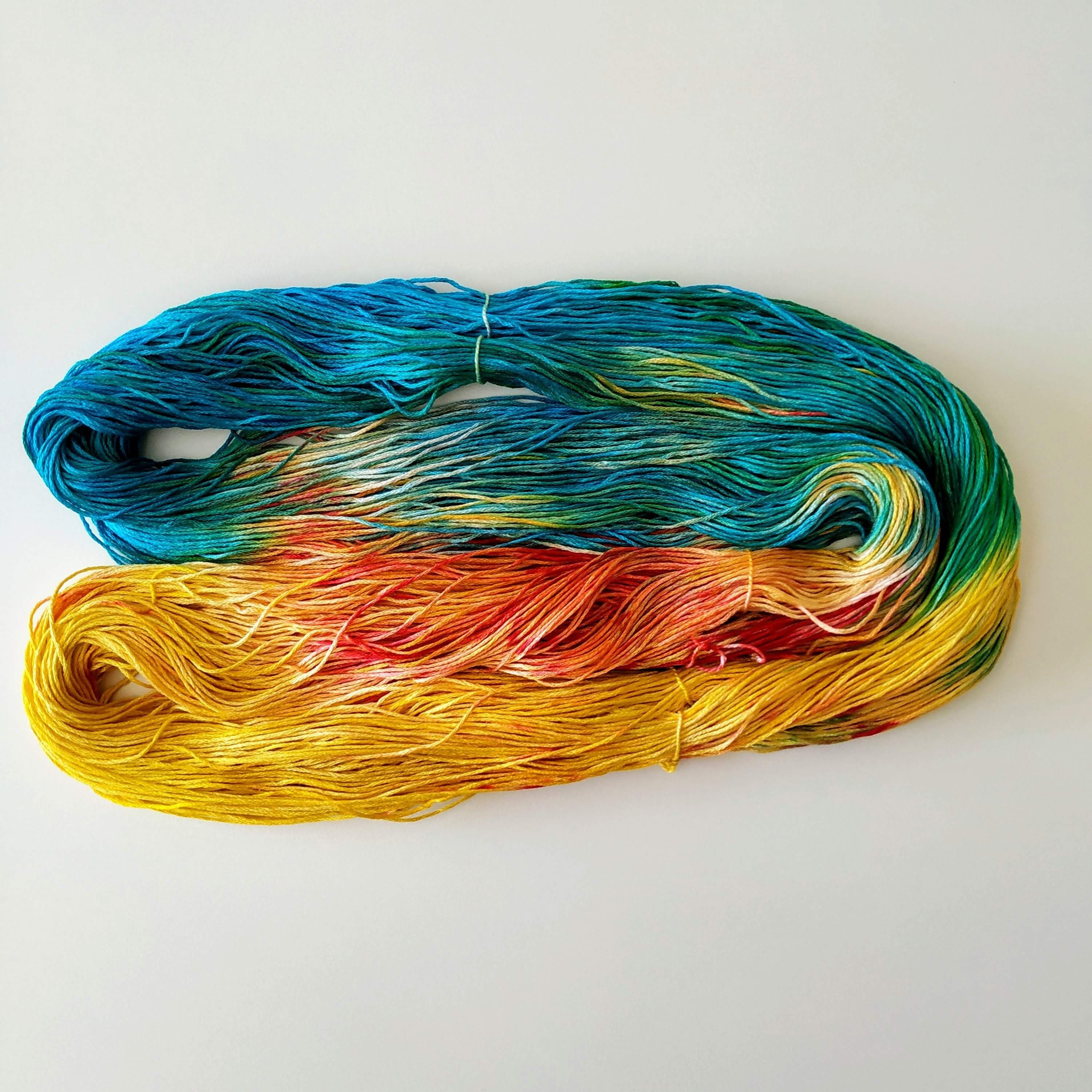 SUMMER. NATURAL SILK. 100% Mulberry. 50 Grams. Hand Dyed. Cross Stitch ...