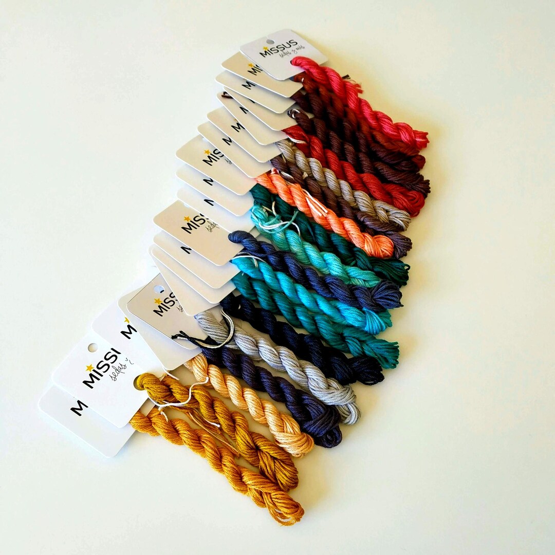 2020 Pandemic Sampler Silk Thread Pack – 20 Hand-dyed Mini Skeins ...