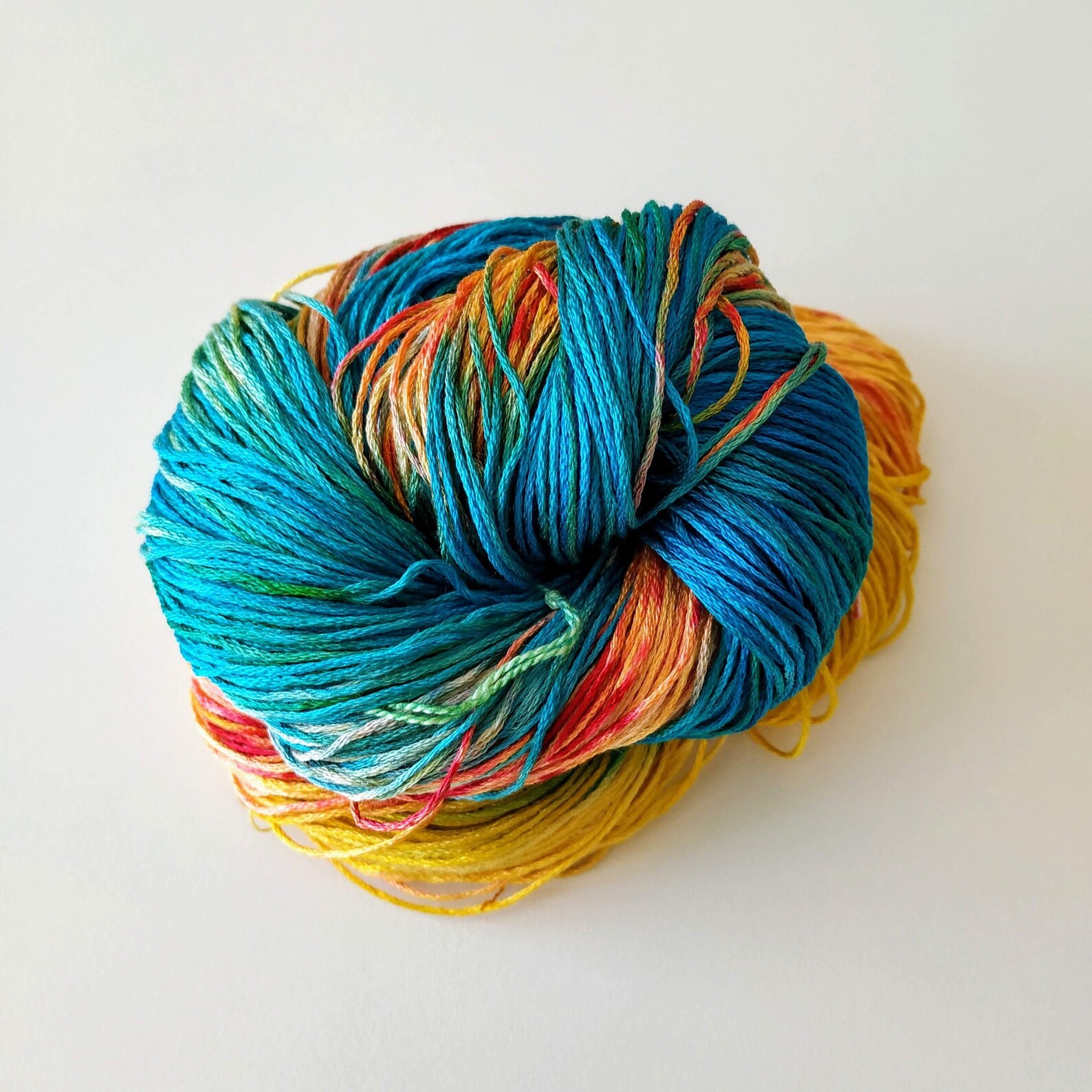 SUMMER. NATURAL SILK. 100% Mulberry. 50 Grams. Hand Dyed. Cross Stitch ...
