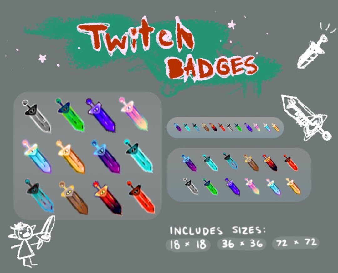 Twitch Badges - Swords (ready to Use) - Etsy