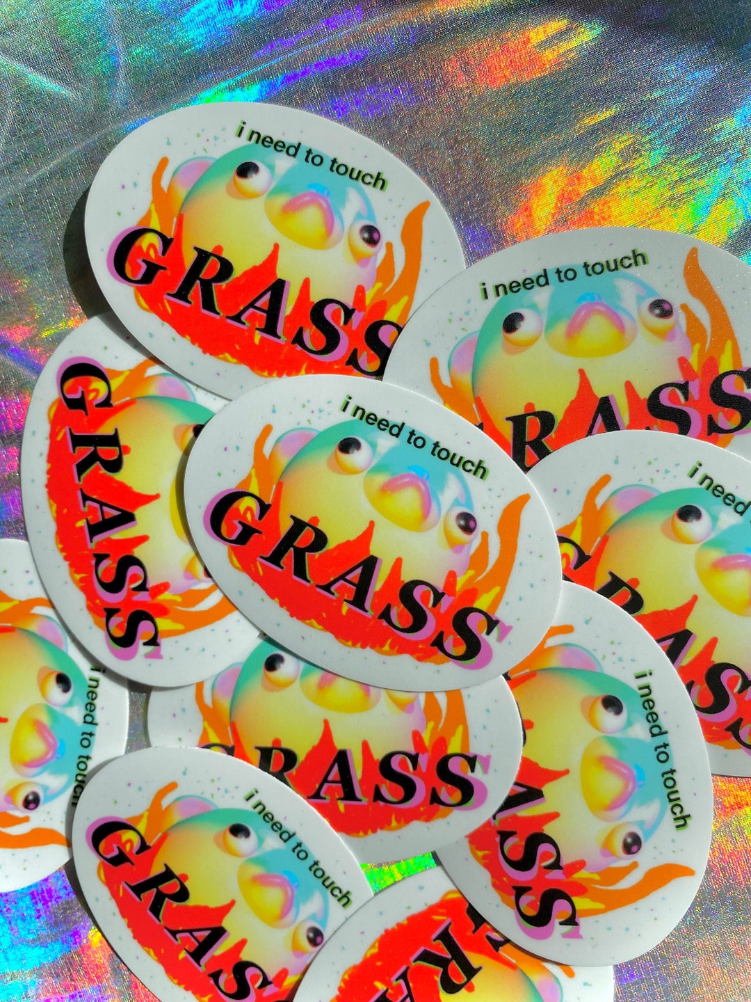 I Need to Touch GRASS (sticker) - Etsy