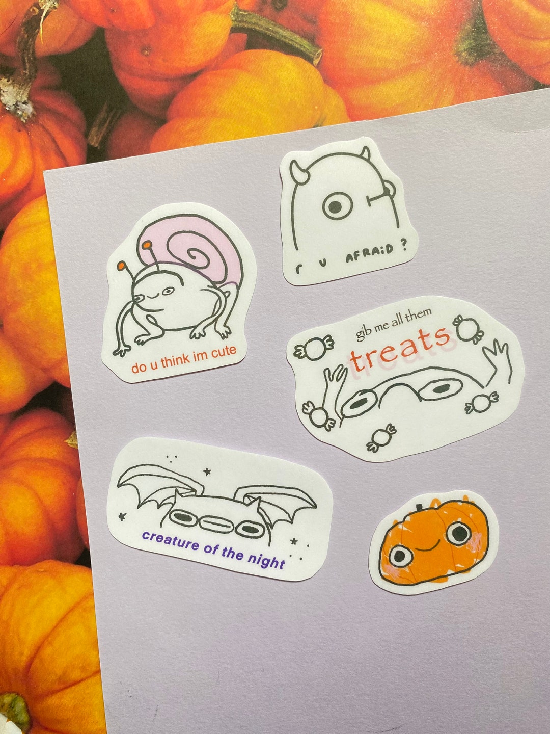 Cursed Doodles: SPOOKY EDITION (handmade Sticker Pack) - Etsy