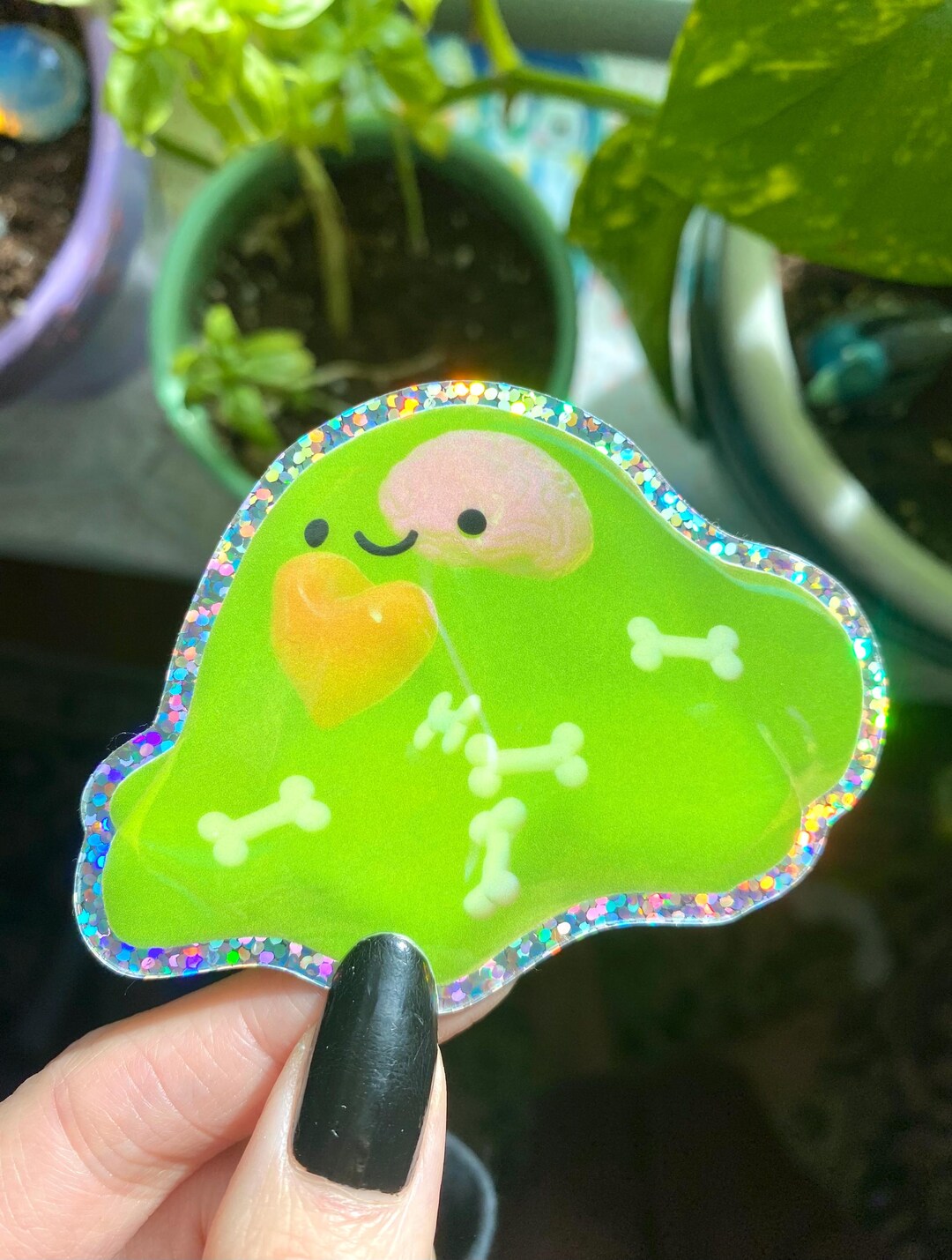 Ectoplasmic Blob Sticker (sparkle Vinyl) - Etsy