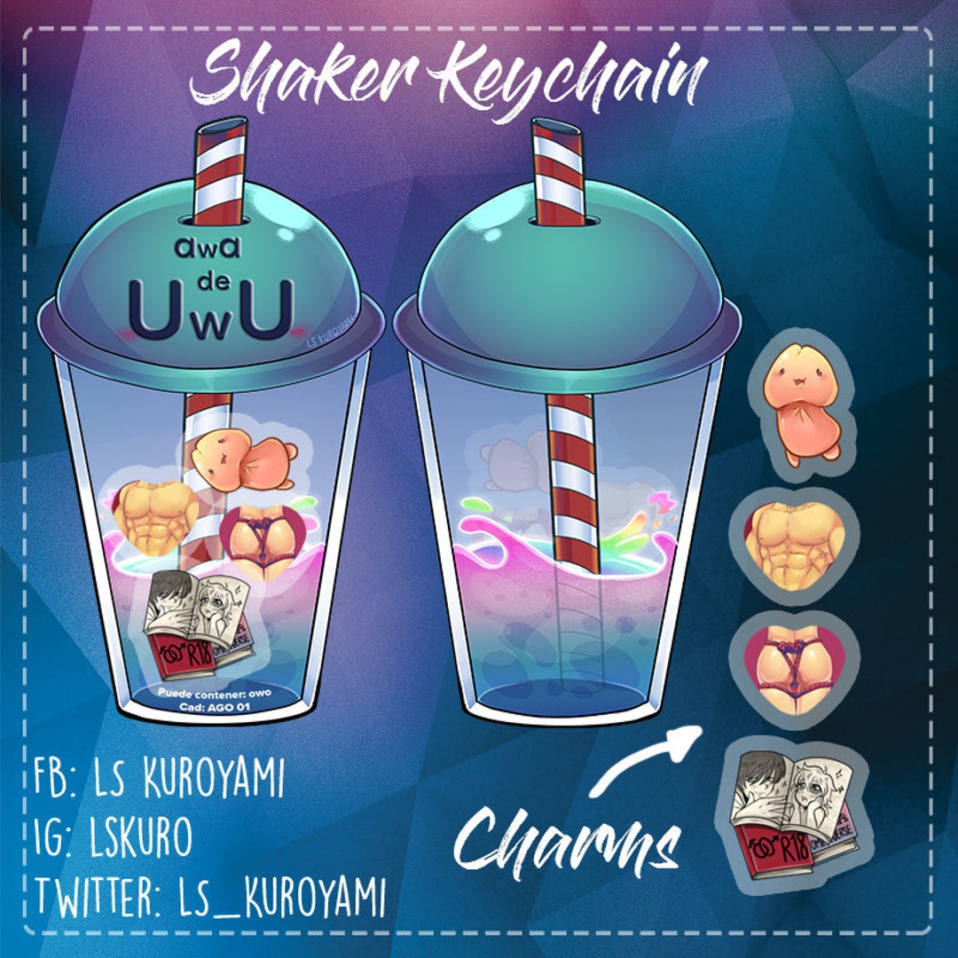 Uwu Water Shaker Keychain - Etsy