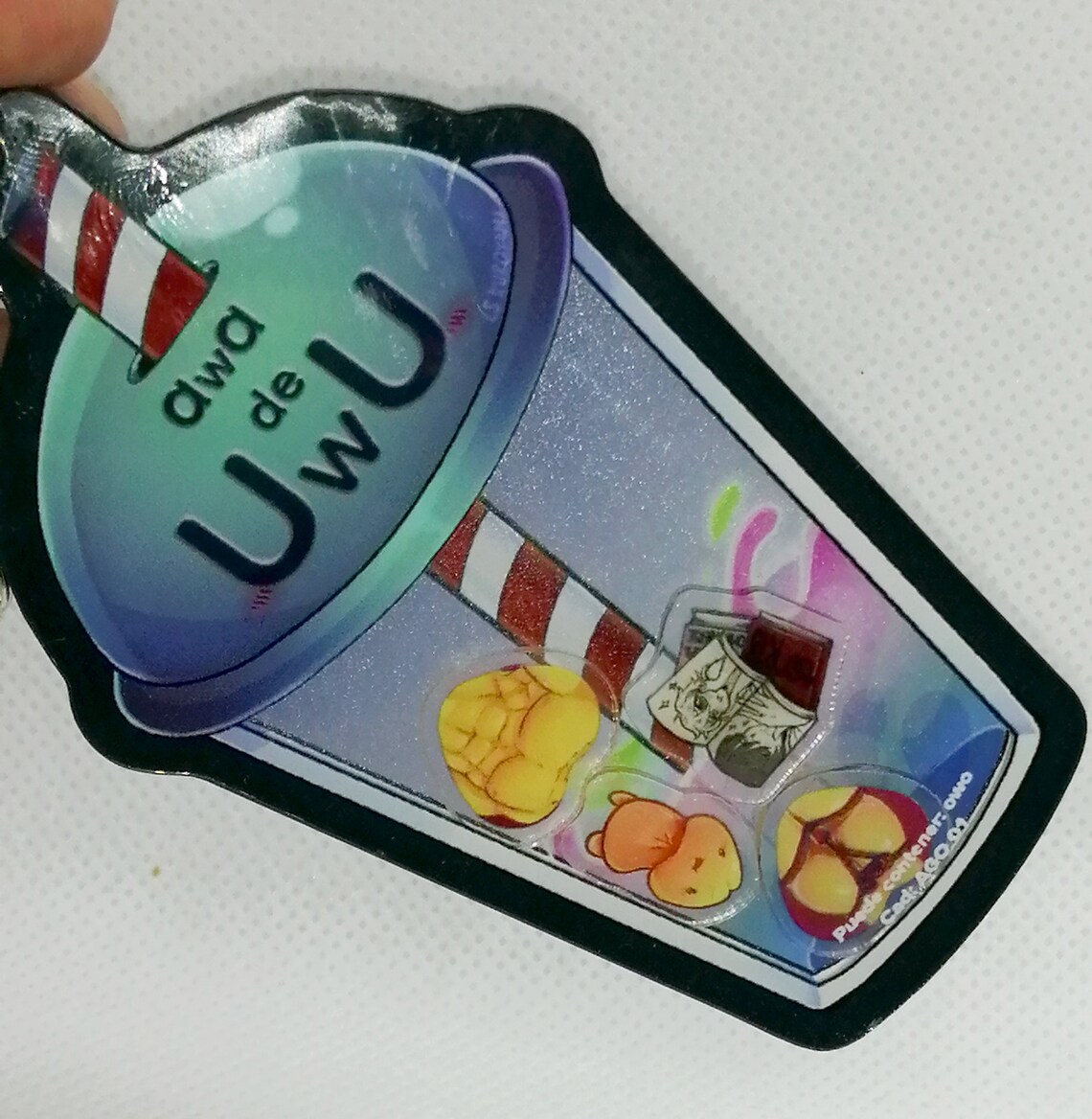 Uwu Water Shaker Keychain - Etsy