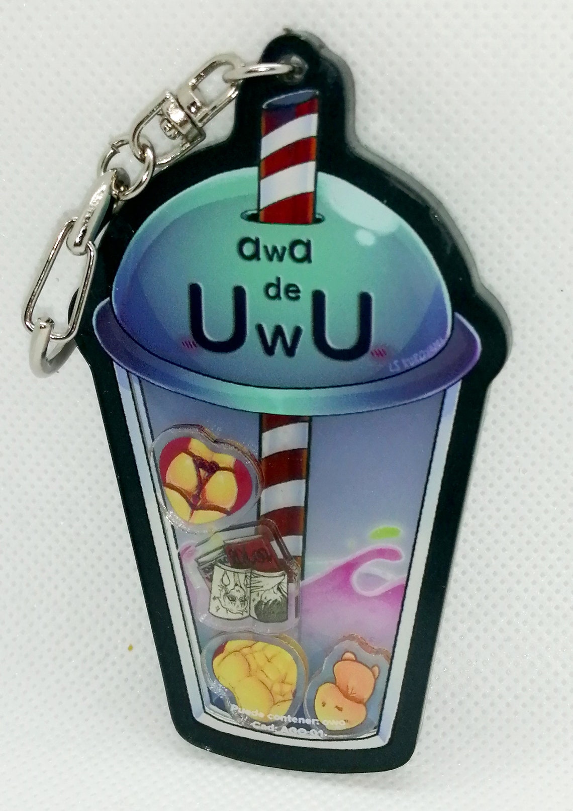 Uwu Water Shaker Keychain - Etsy