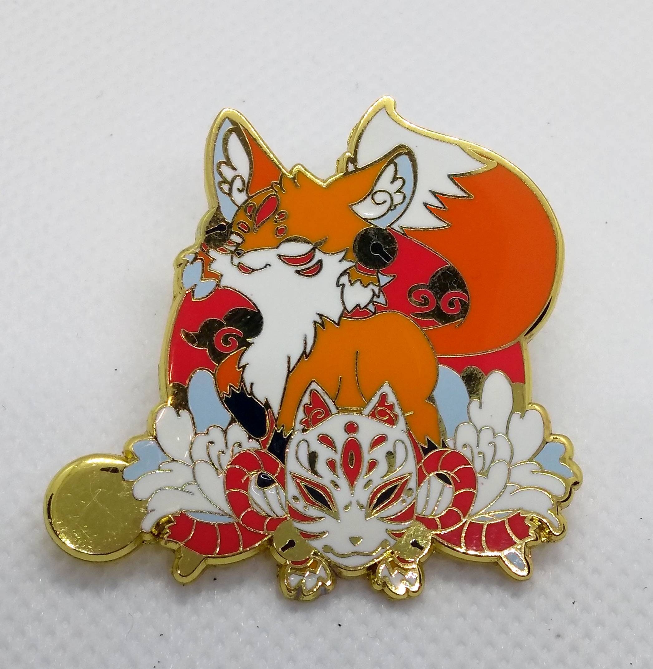 Kitsune & Nogitsune Hard Enamel Pin Kawaii Hard Enamel Pin - Etsy Hong Kong