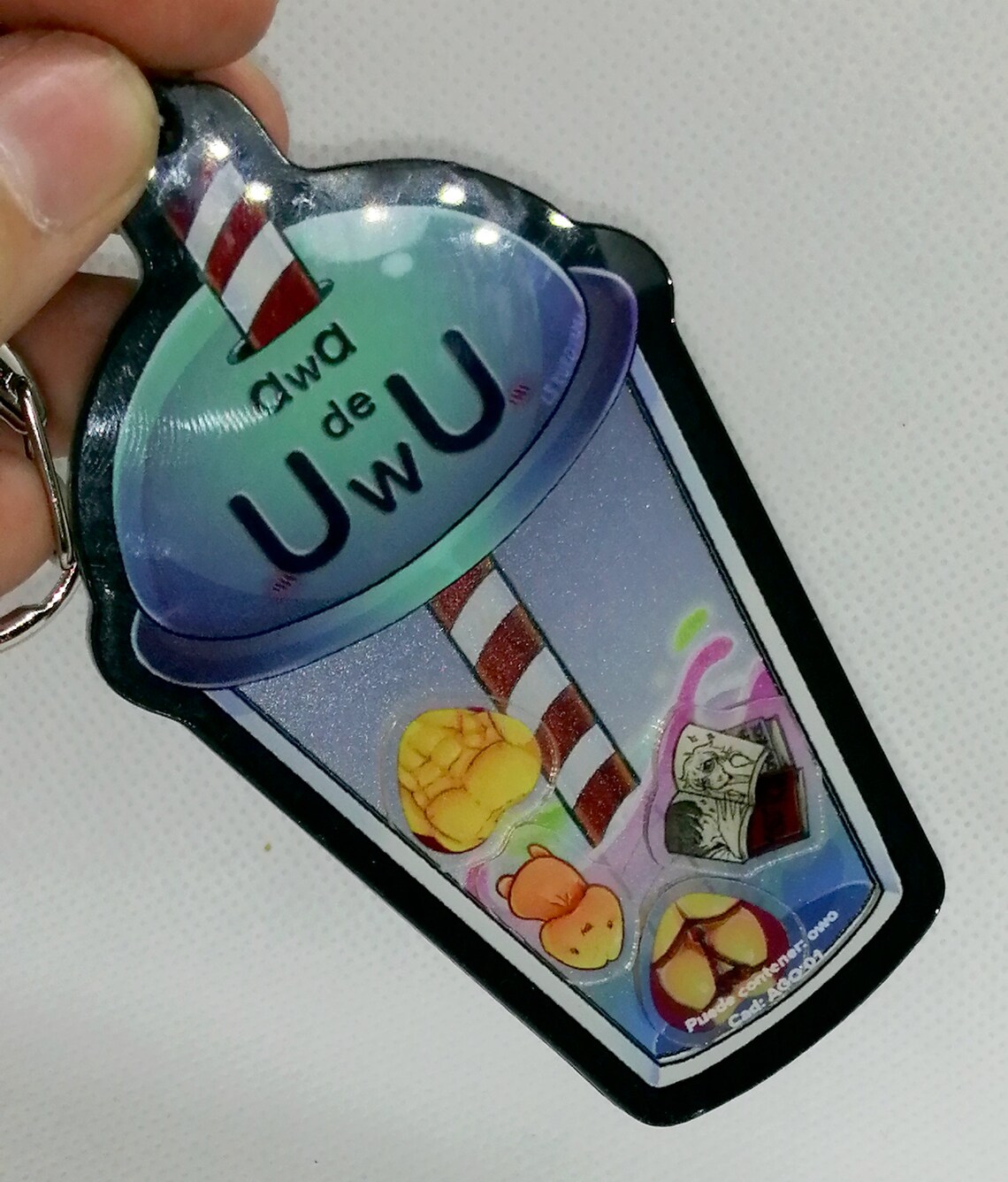 Uwu Water Shaker Keychain - Etsy