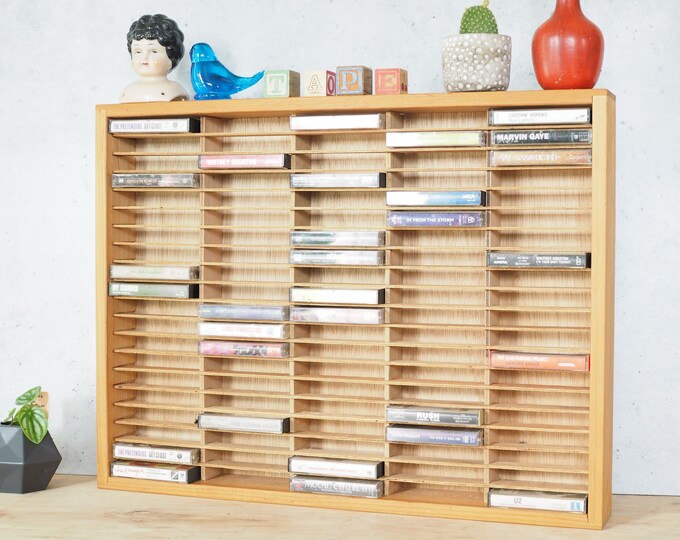 Vintage Napa Valley Cassette Tape Holder Shelf Display Rack Holds 100 ...