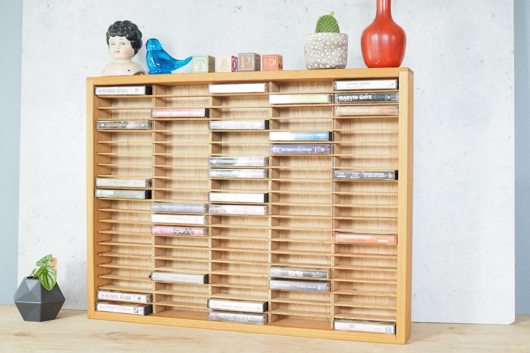 Vintage Napa Valley Cassette Tape Holder Shelf Display Rack Holds 100 ...