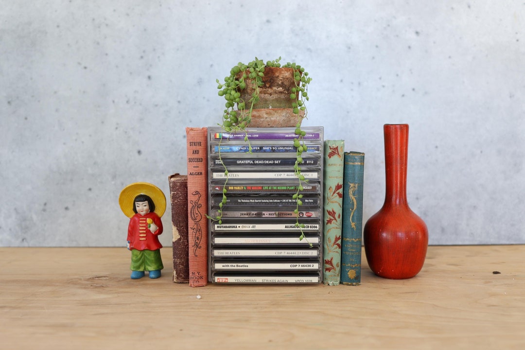 Vintage CD Holder Clear Plastic Holds 12 Cds Very Cute - Etsy