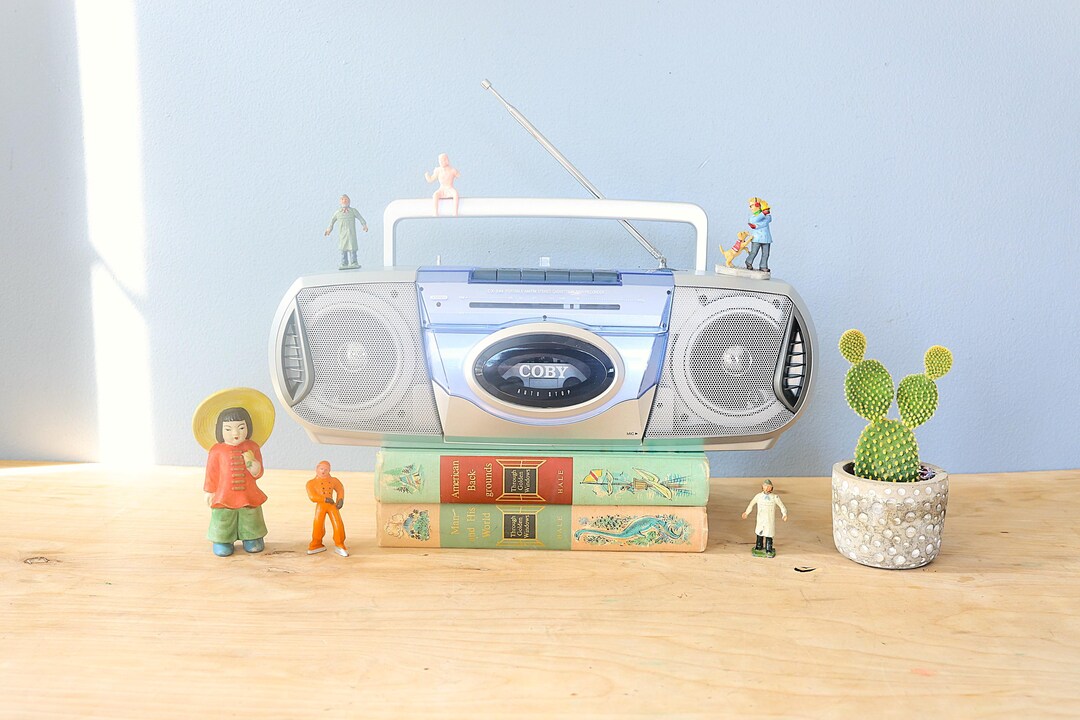 Coby CX-244 Portable Boombox Vintage Cassette Tape Player Recorder ...