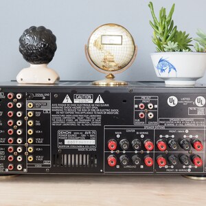 Denon AVR-75 Receiver Black Tone Phono Input Perfect for to Mid Size ...