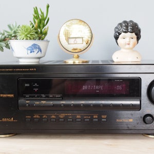Denon AVR-75 Receiver Black Tone Phono Input Perfect for to Mid Size ...