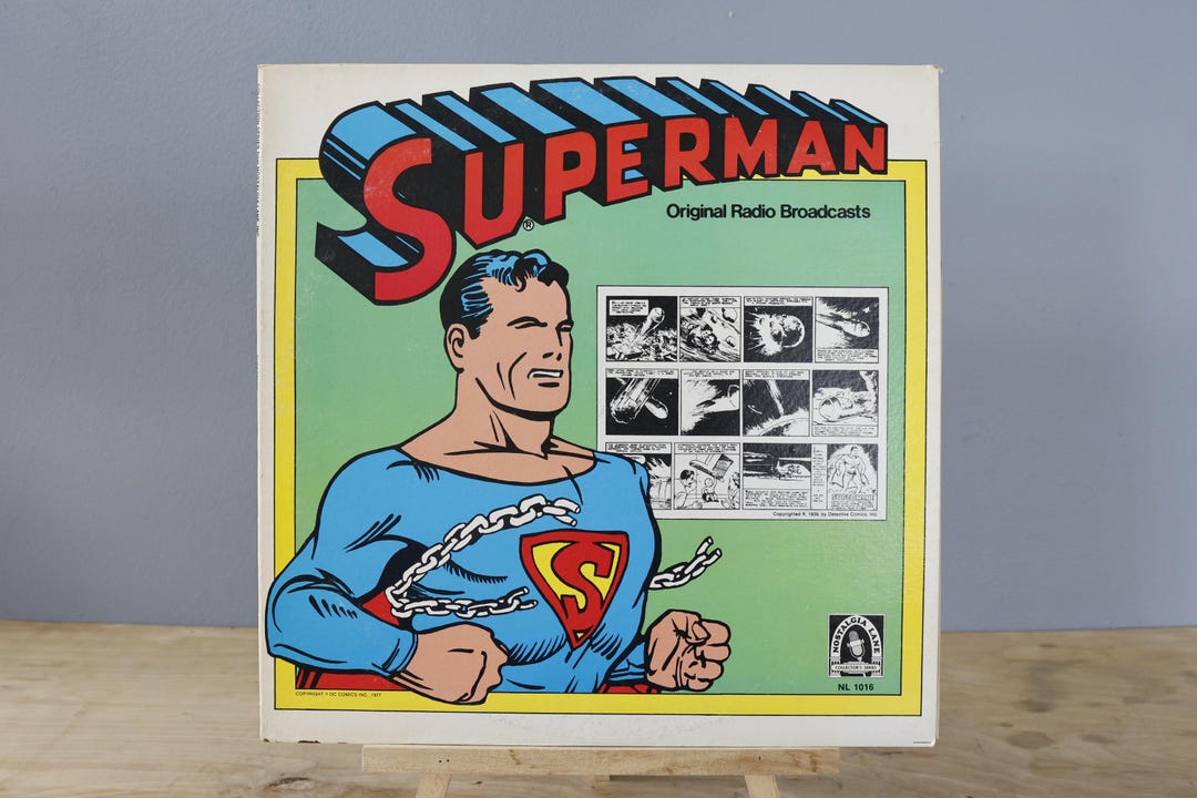 Superman Original Radio Broadcast Vinyl Record Album, 33 RPM - Etsy