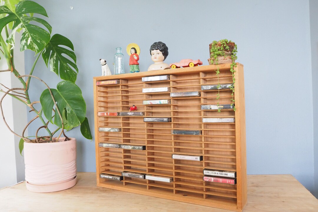 Vintage Napa Valley Cassette Tape Holder Shelf Display Rack Holds 100 ...