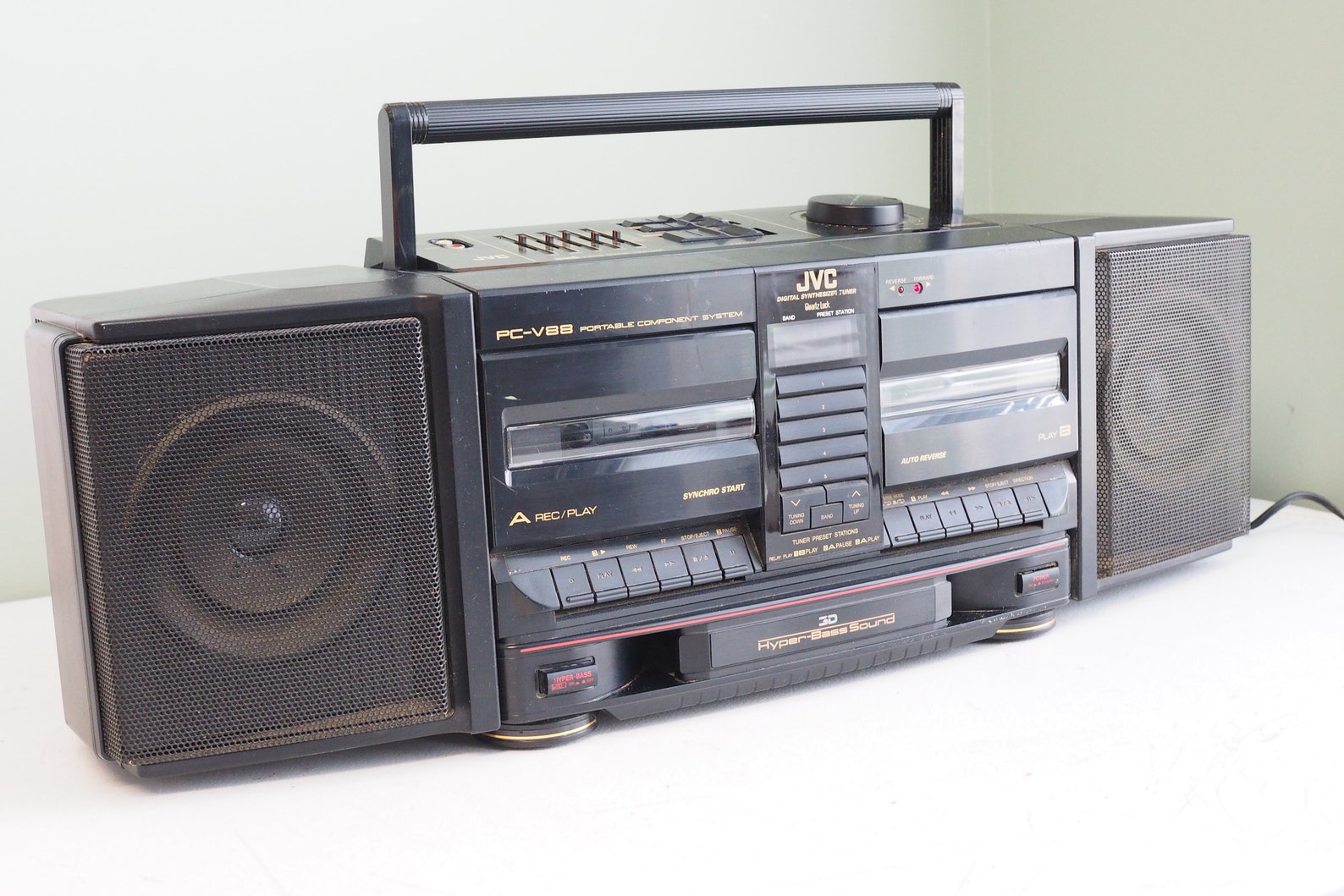 JVC Pc-v88 Portable Boombox Cassette Deck Tape Player Recorder - Etsy