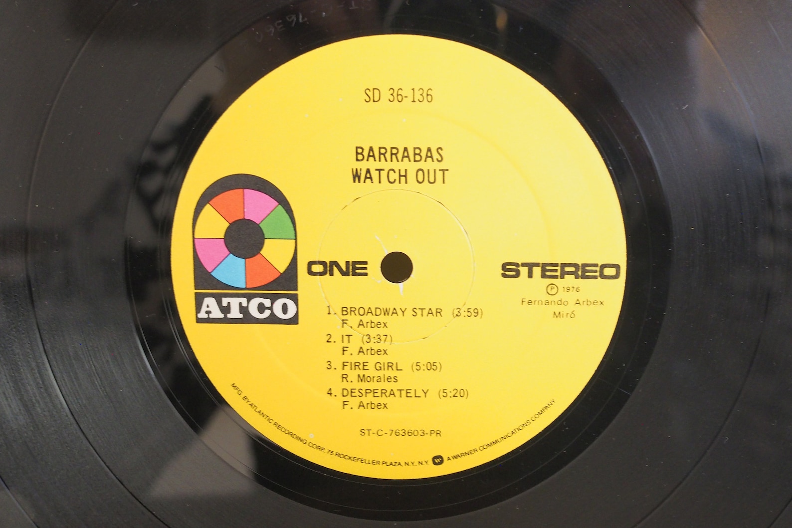 Barrabas Watch Out Vinyl Record Album LP 33 RPM Atco SD 36-136 | Etsy