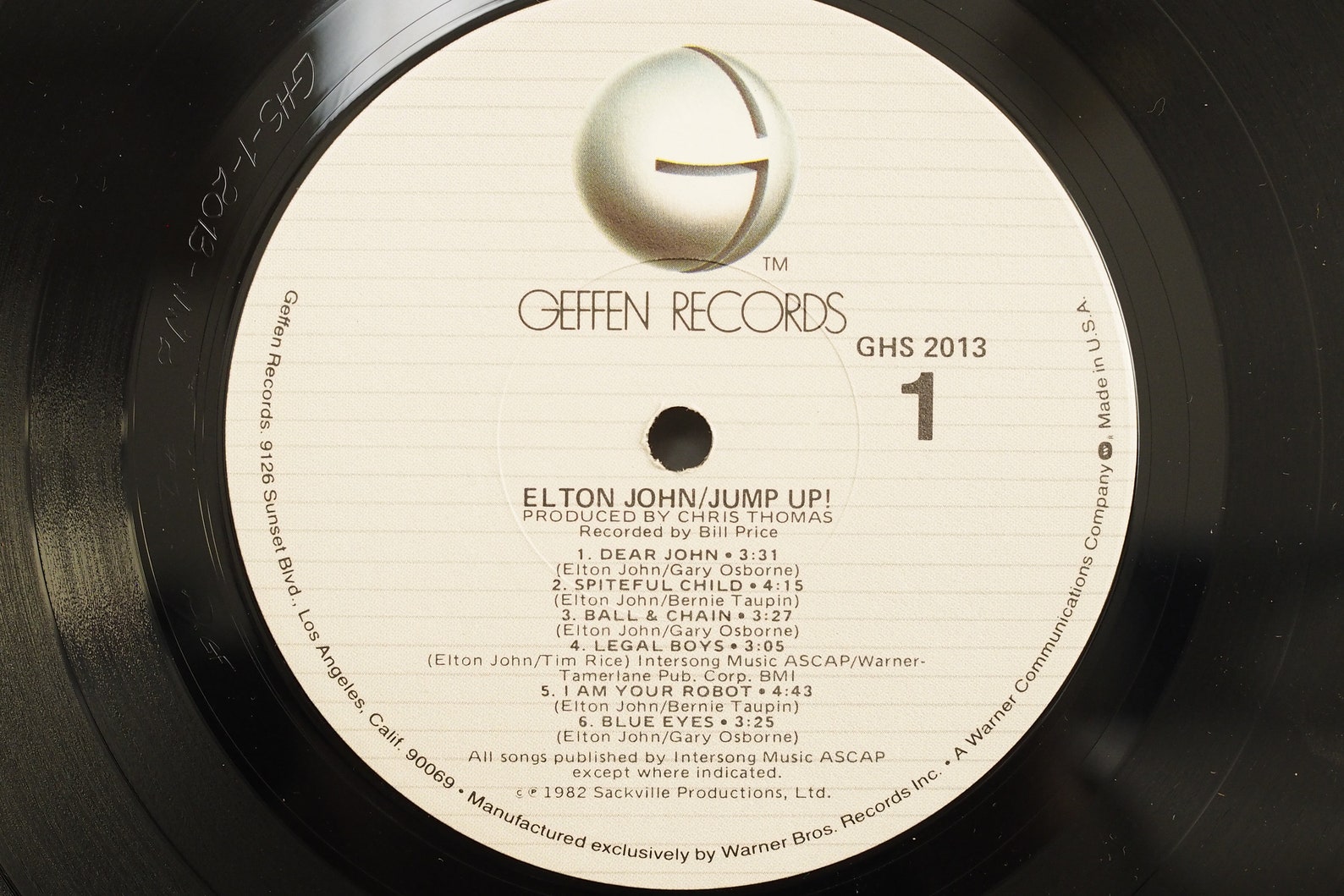 Elton John Jump up Record Album Lp Vinyl Record 33RPM Geffen - Etsy