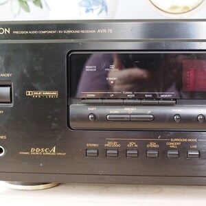 Denon AVR-75 Receiver Black Tone Phono Input Perfect for to Mid Size ...