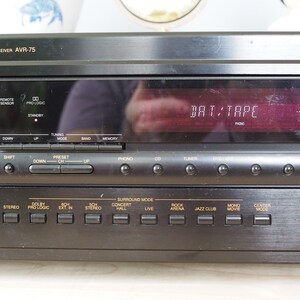 Denon AVR-75 Receiver Black Tone Phono Input Perfect for to Mid Size ...
